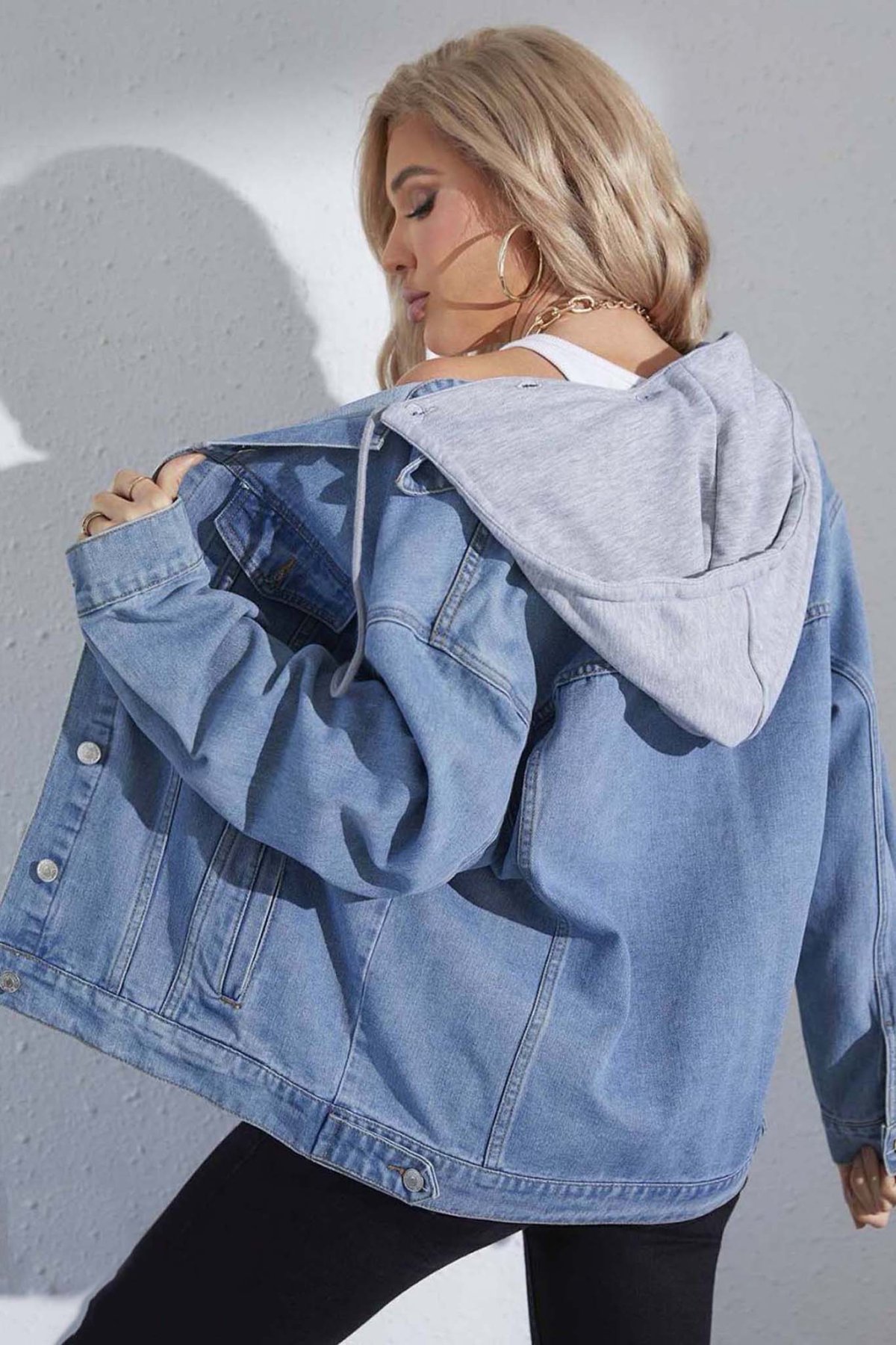 Consuelo τζιν jacket μπλε - Joy Fashion House