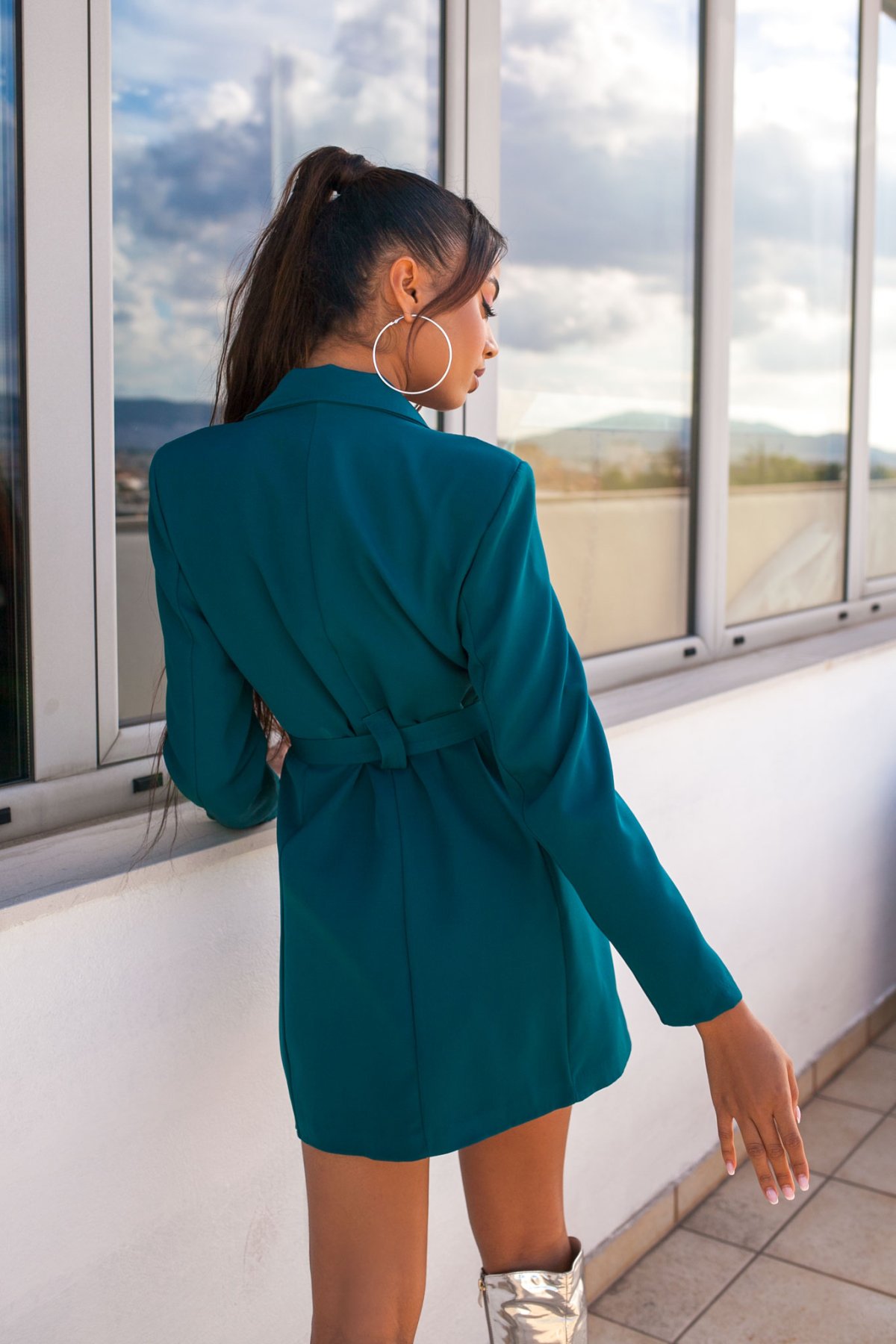 Apology φόρεμα-σακάκι πετρόλ - Joy Fashion House