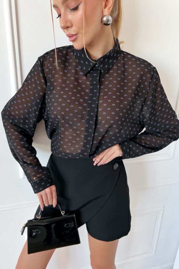 Zavina μίνι φούστα-σορτς μαύρο - Joy Fashion House