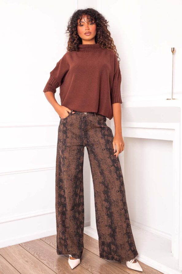 Python τζιν παντελόνι snake - Joy Fashion House